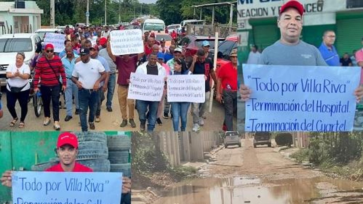 Pueblo de Villa Riva sin cuartel, calles y carreteras inservibles