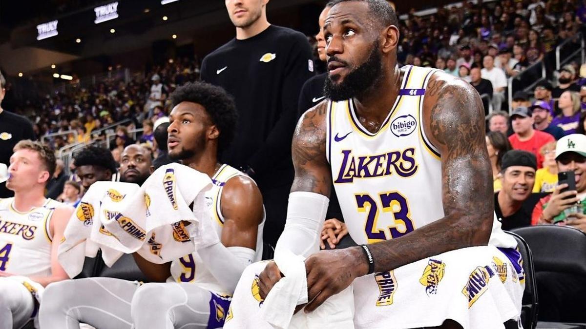 LeBron y Bronny James, padre e hijo debutan juntos en la pretemporada ...